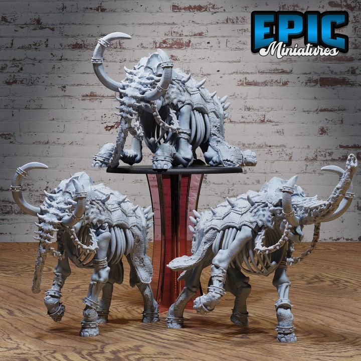 3D Printable Skelephant / Elephant Skeleton Set / Utopian Skelet Wild Animal / African Tusked ...